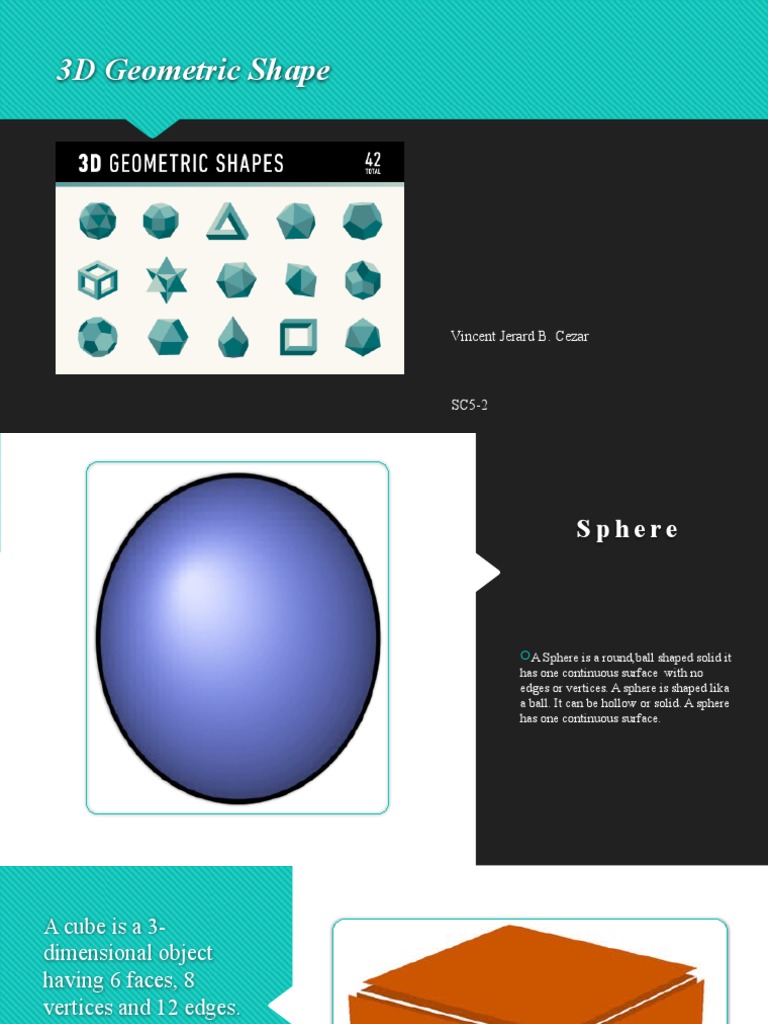 3D Geometric Shapes | PDF | Teaching Methods & Materials | Home & Garden