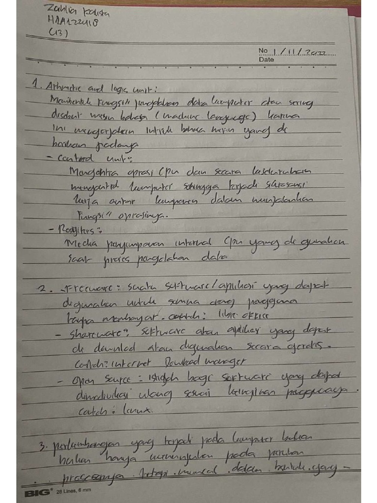 H1a122418 - Zahlia Kalista - Kelas B | PDF