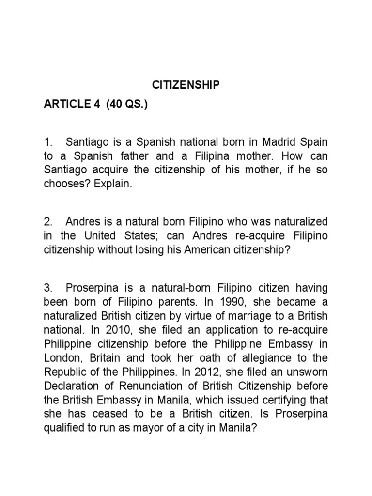 RA 9225 Dual Citizenship Insights | PDF | Naturalization | Citizenship ...