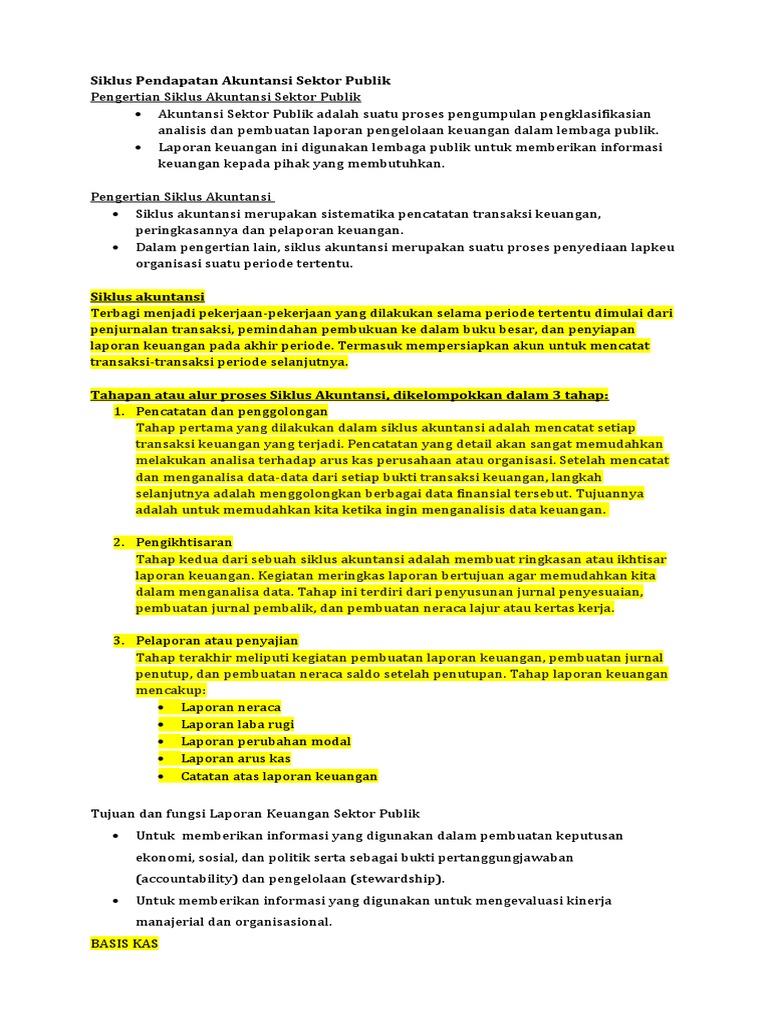 Siklus ASP | PDF | Bisnis | Pengelolaan Keuangan & Uang