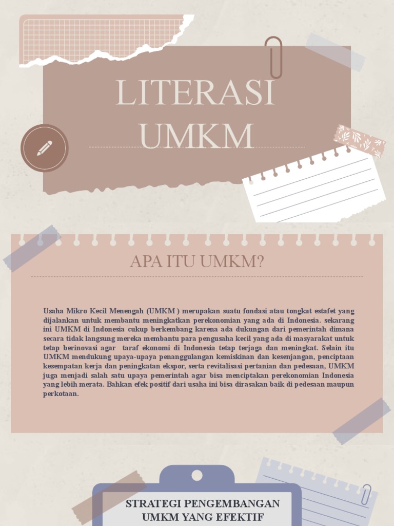 Literasi UMKM Kelompok 1 | PDF | Ilmu Sosial