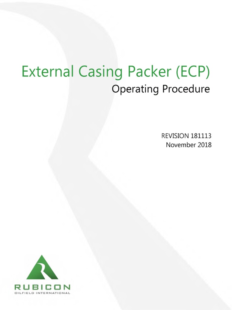 ECP External Casing Packer - Operating Procedure 181113 | PDF | Casing ...