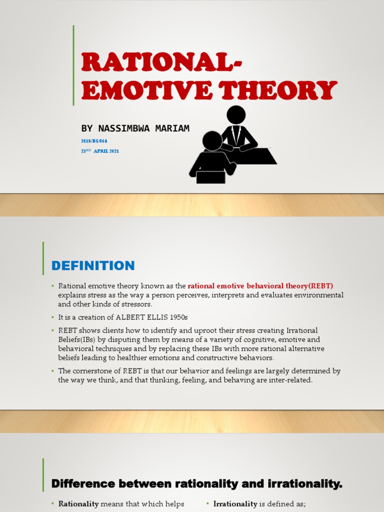 Rational Emotive Theory Explained | PDF | Rational Emotive Behavior Therapy | Behavioural Sciences