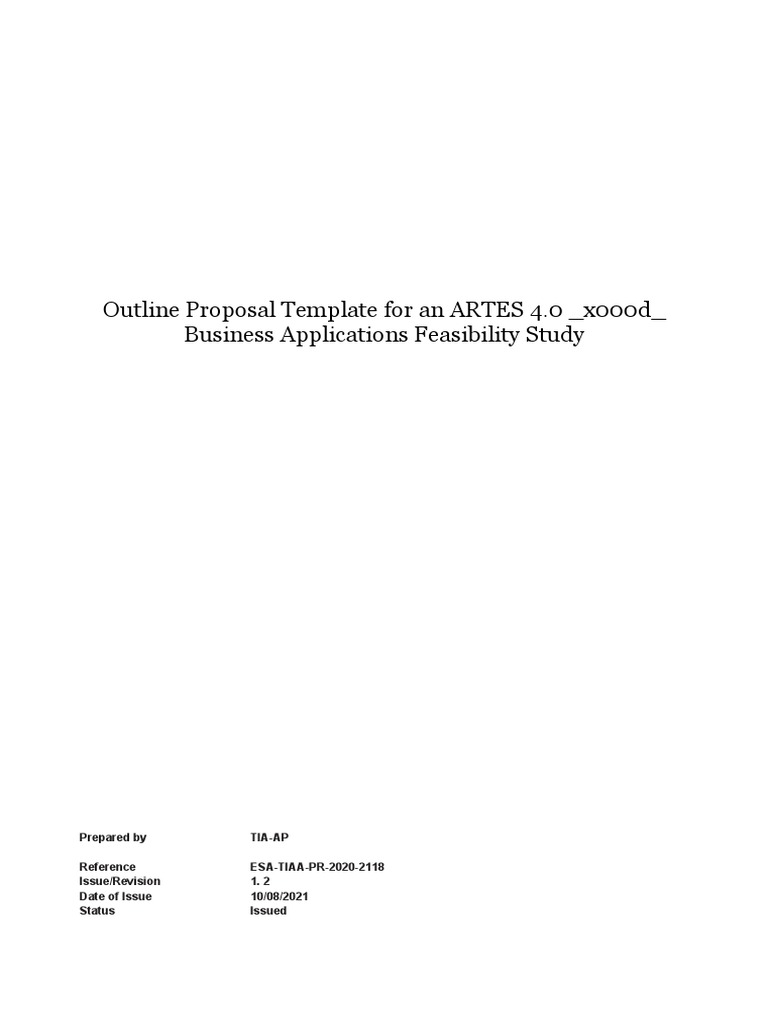 AO10494 - Feasibility Studies-Outline Proposal - Template | PDF ...
