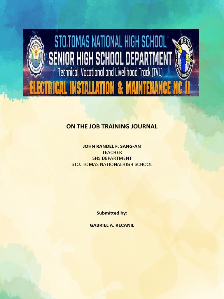 On The Job Training Journal | PDF | Psychology | Learning