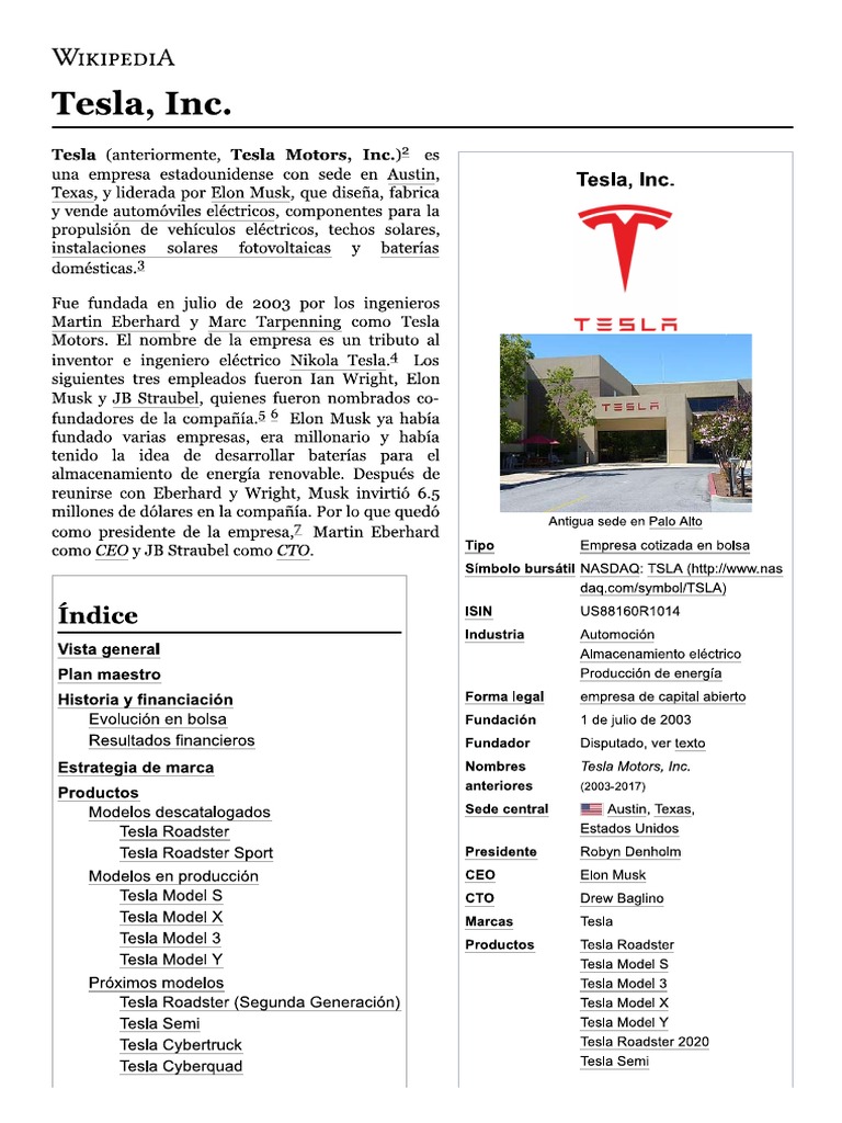 Tesla, Inc | PDF