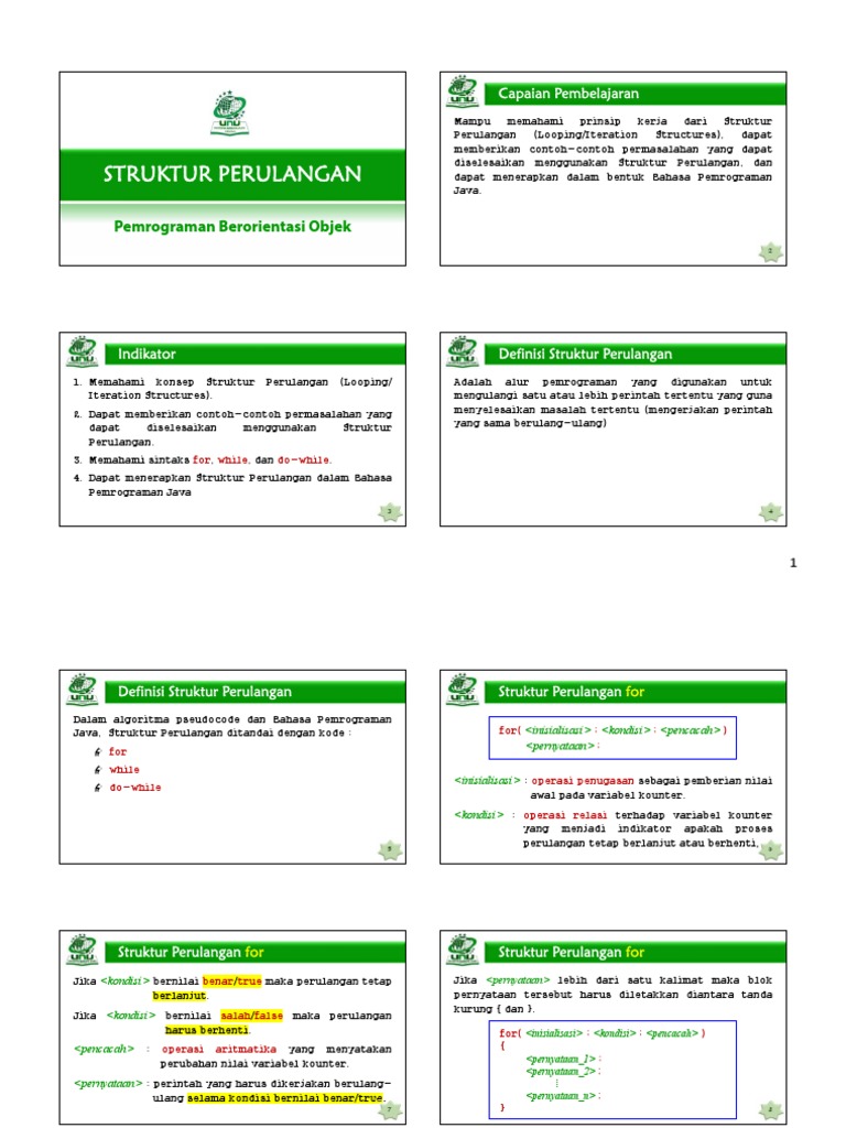 04 - Struktur Perulangan | PDF