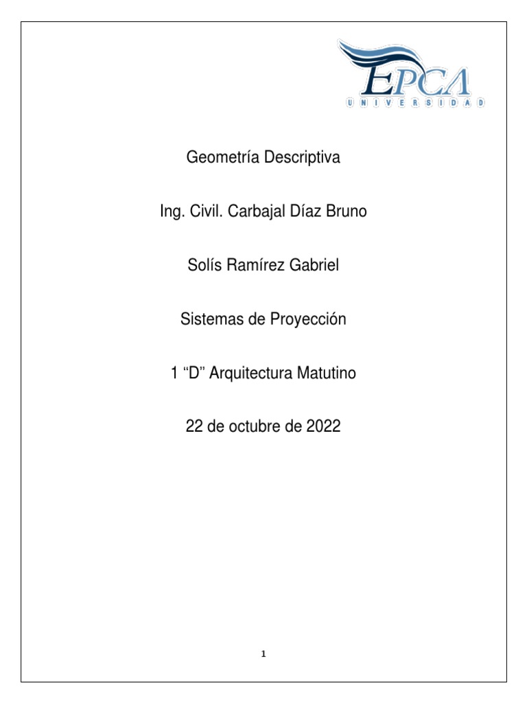 Sistemas de Proyección | PDF | Perspectiva (Gráfica) | Geometría euclidiana