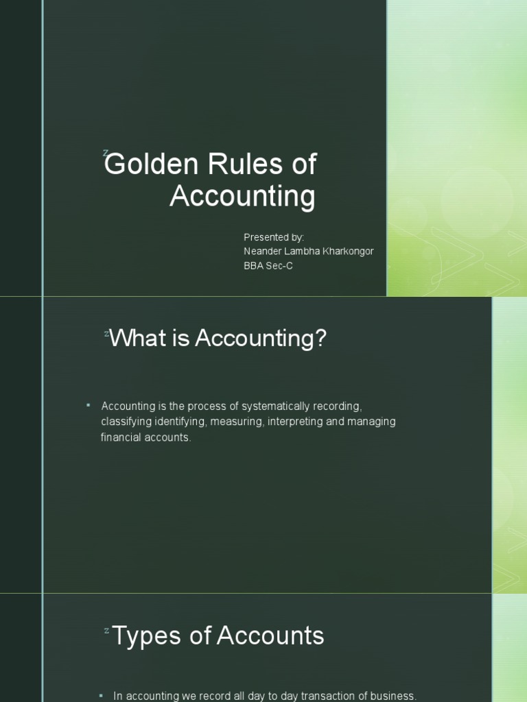Golden Rules of Accounting | PDF | Debits And Credits | Expense