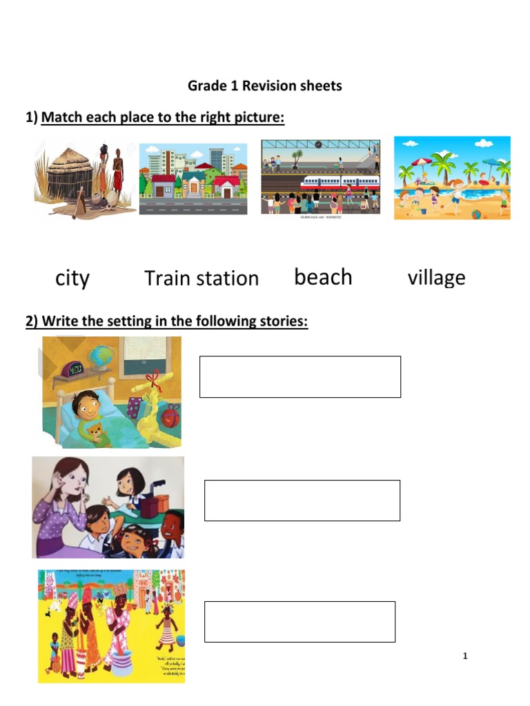 Grade 1 Revision Sheets11 | PDF | Verb | Grammar