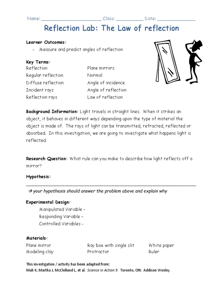 Reflection - The Law of Reflection | PDF | Reflection (Physics) | Mirror