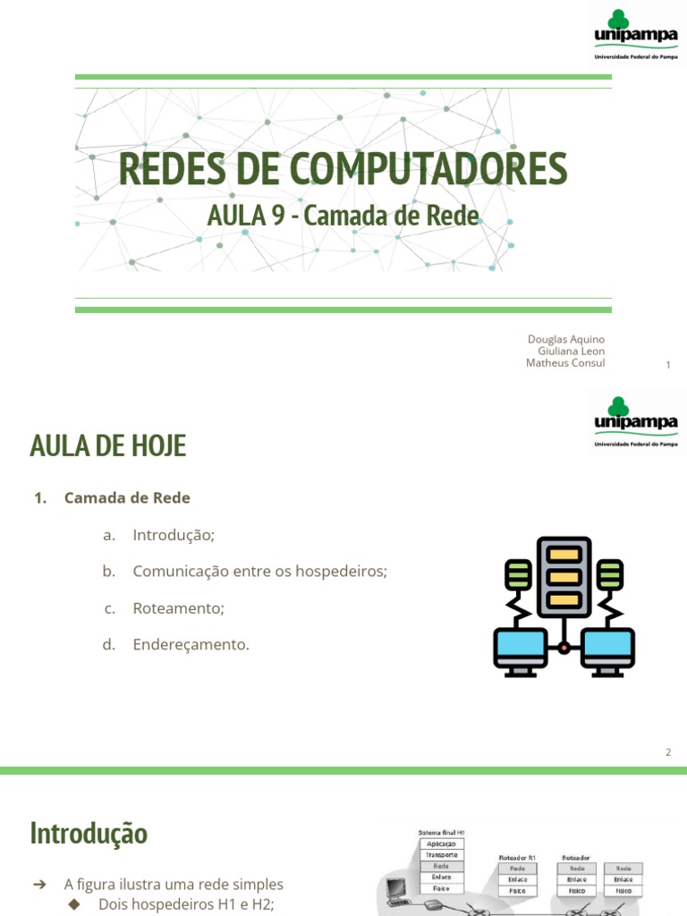 Aula 9 - Redes de Computadores | PDF | Roteador (informática) | Rede de ...