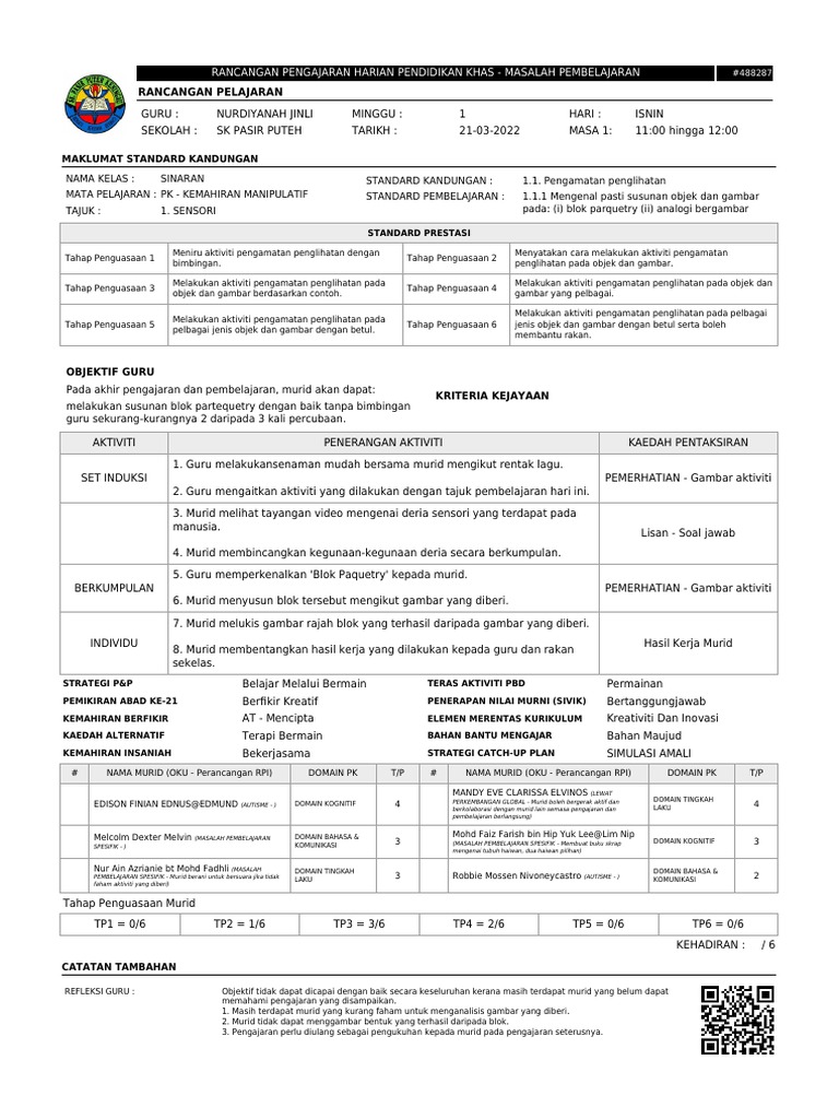 Kemahiran Manipulatif (Sinaran) 21mac | PDF