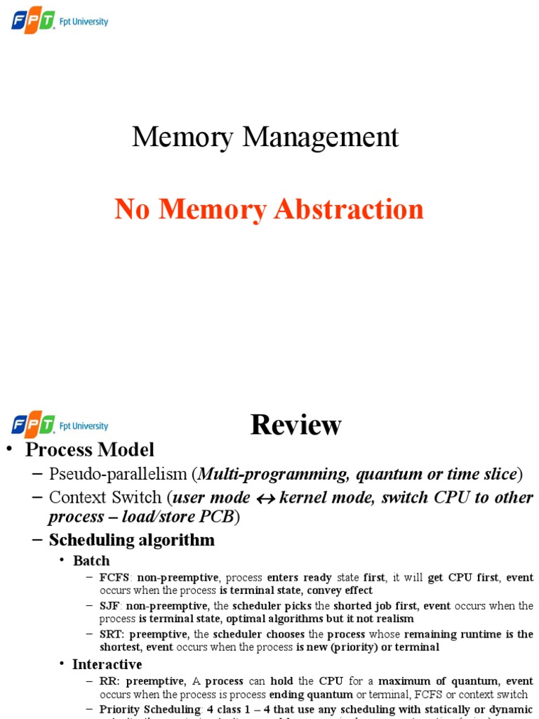 NoMemoryAbstraction | PDF | Scheduling (Computing) | Computer Data Storage