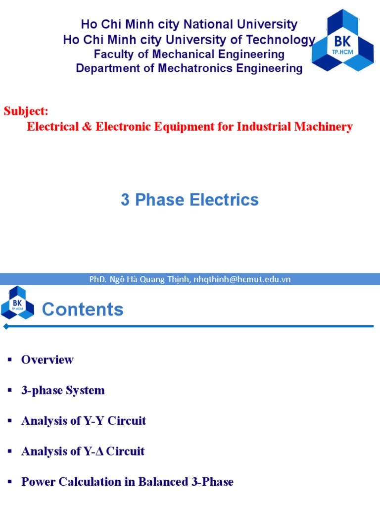 Trang Bi Dien Dien Tu - 3 Phase - Part 1 - English - SV | PDF ...