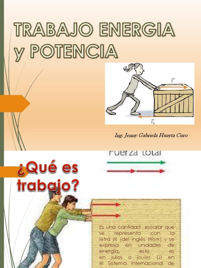 Trabajo, Energía y Potencia en Física | PDF | Fuerza | Energía potencial