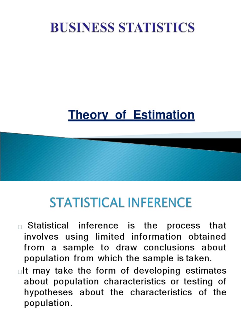 BSCHAPTER - (Theory of Estimations) | PDF | Standard Deviation | Confidence Interval