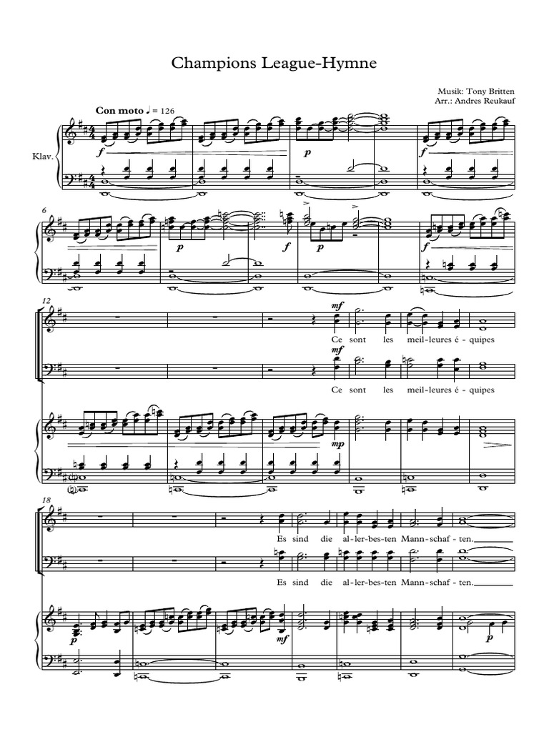 Champions League Hymne Ka Pdf