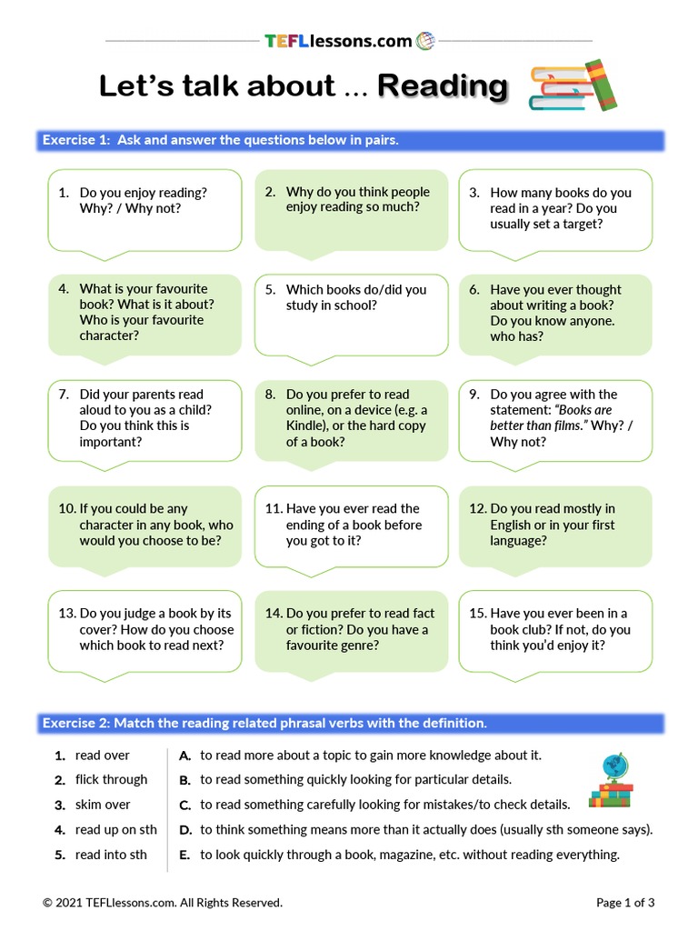Lets Talk About Reading Teacher | PDF | Phrase | Books