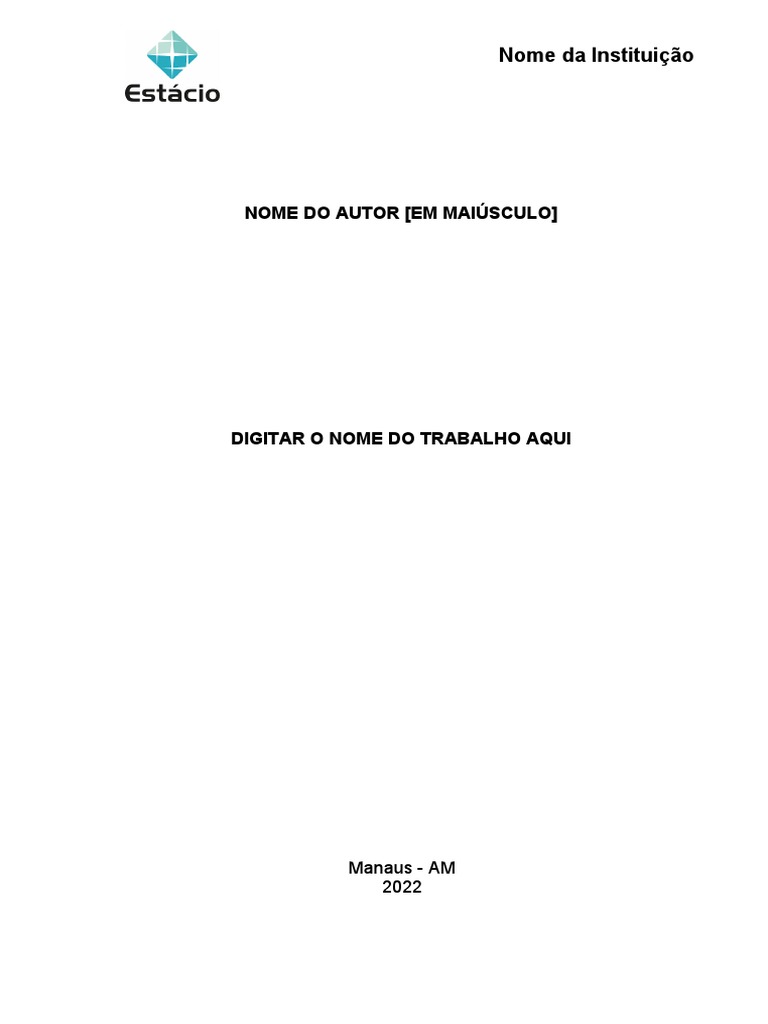 RESUMO - Modelo de Trabalho Acadêmico | PDF | Science