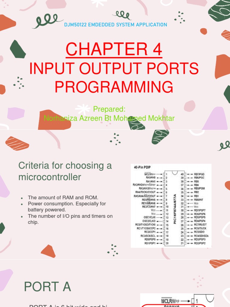 Microcontroller I/O Port Programming Guide | PDF | Input/Output | Bit