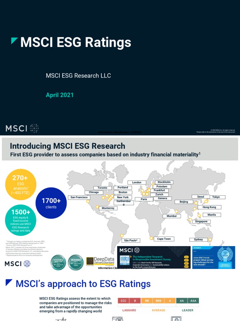 ESG Rating by MSCI | PDF | Risk | Low Carbon Economy