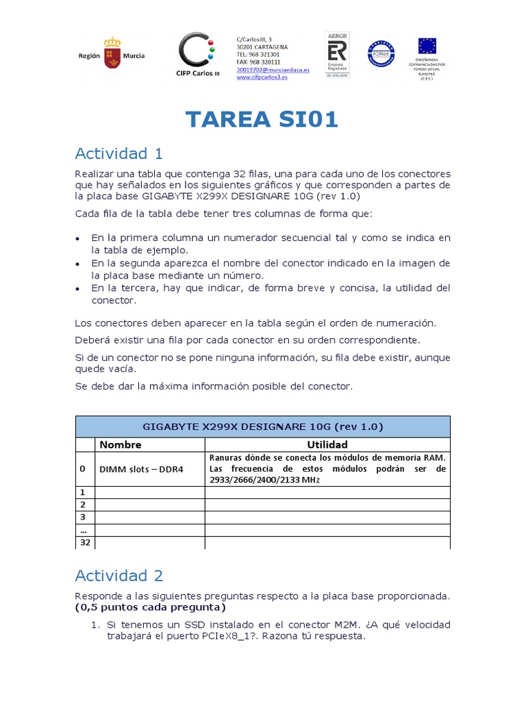 2122 - UT1 - Enunciado Tarea | PDF
