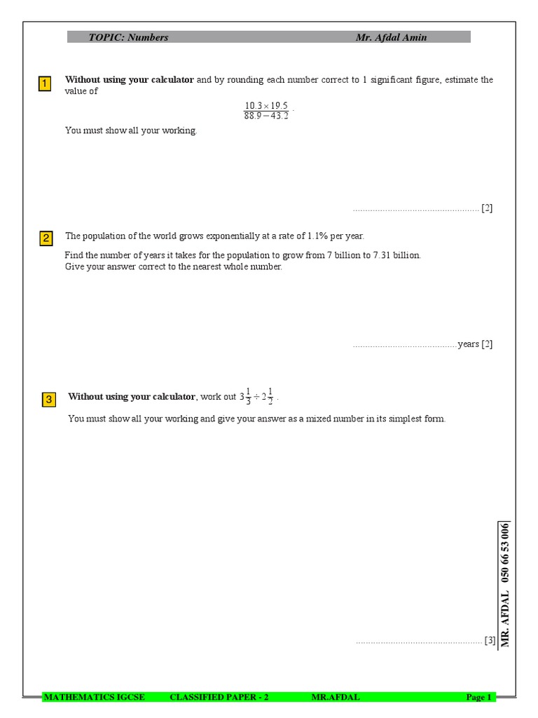 Numbers p2 | PDF | Significant Figures | Numbers