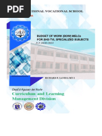 TVL Subjects G11-12 | PDF | Physical Education | Curriculum