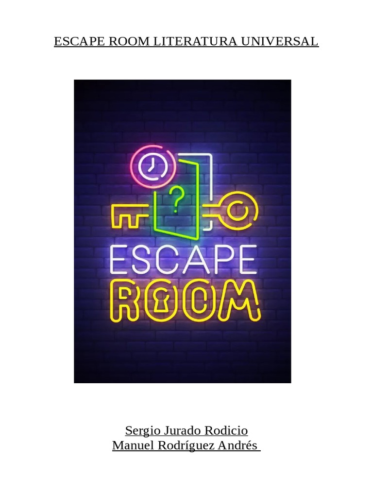 Escape Room | PDF | Artes del Lenguaje y Comunicación