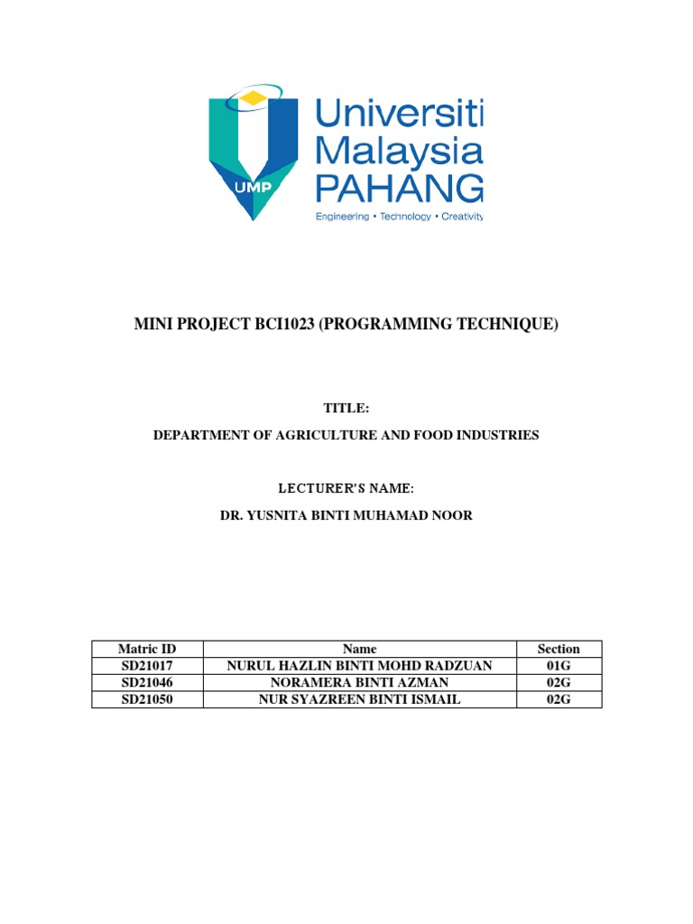 Mini Project Bci1023 | PDF | Computing | Computer Programming