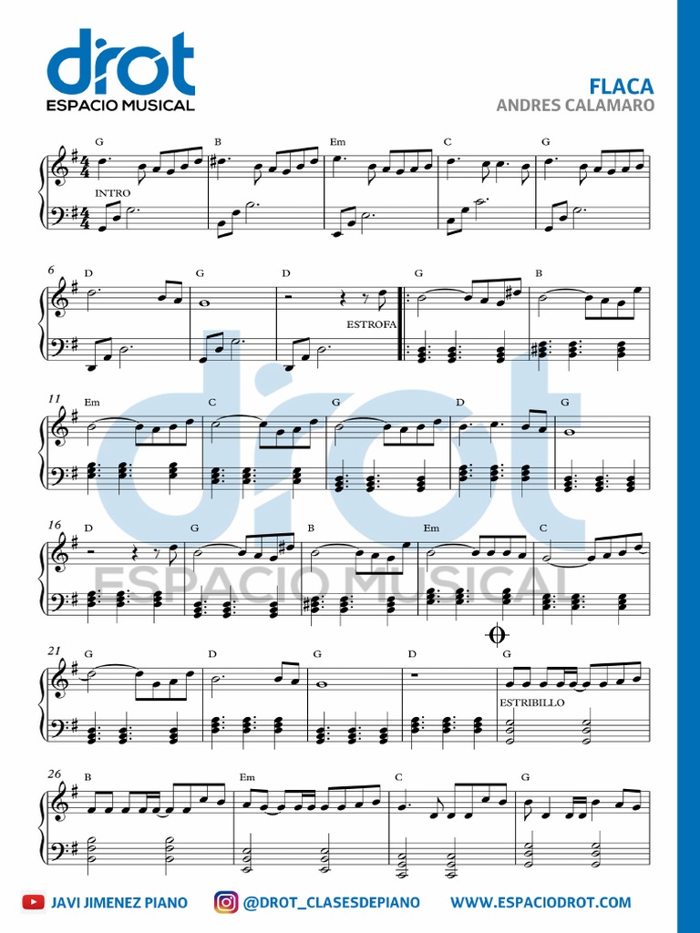 Flaca - Partitura Completa | PDF