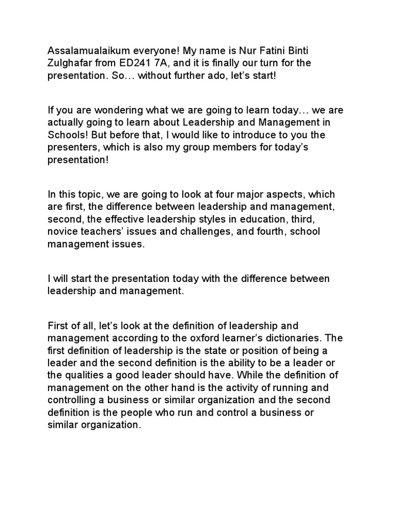 Script PD | PDF | Leadership | Behavioural Sciences