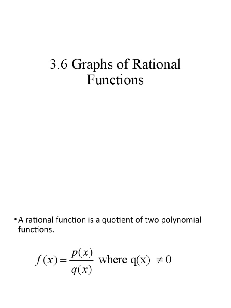 Rational Functions & Asymptotes | PDF | Asymptote | Mathematical Objects
