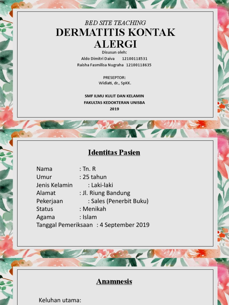 BST Dermatitis Kontak Alergi | PDF | Kesehatan Holistik