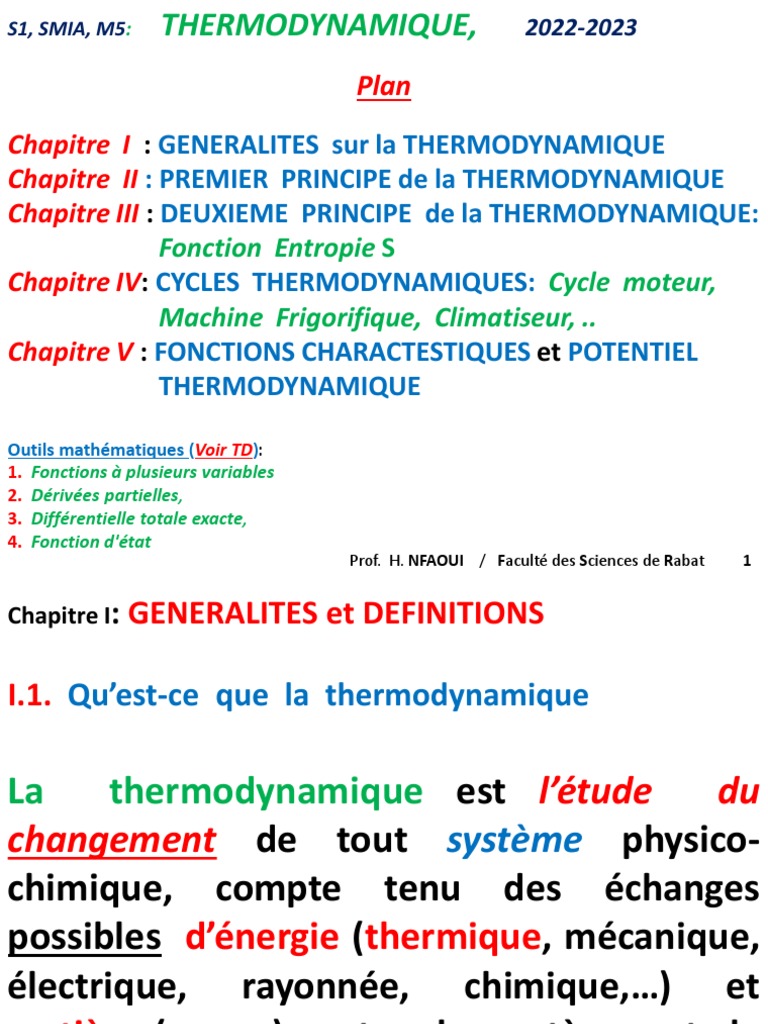 Mécanique TD1 | PDF | Transfert thermique | Température