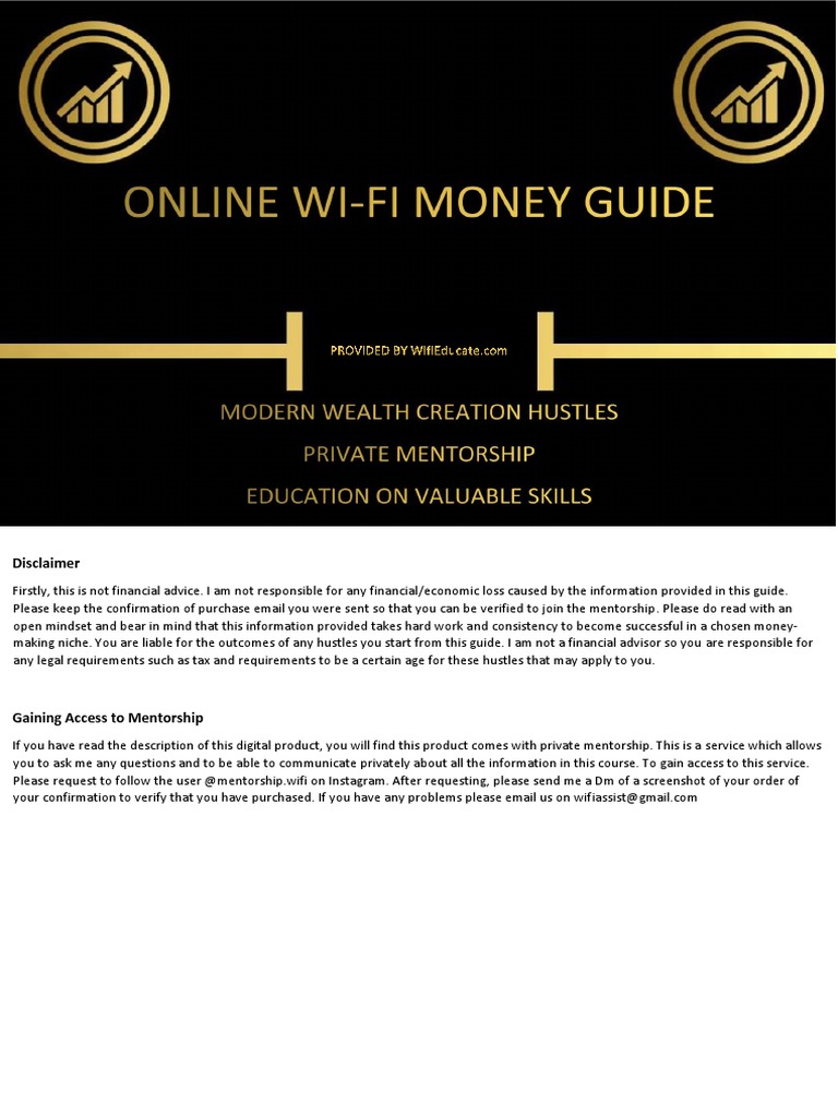 Online Wi-Fi Money Guide | PDF | Social Media | Popular Culture & Media ...