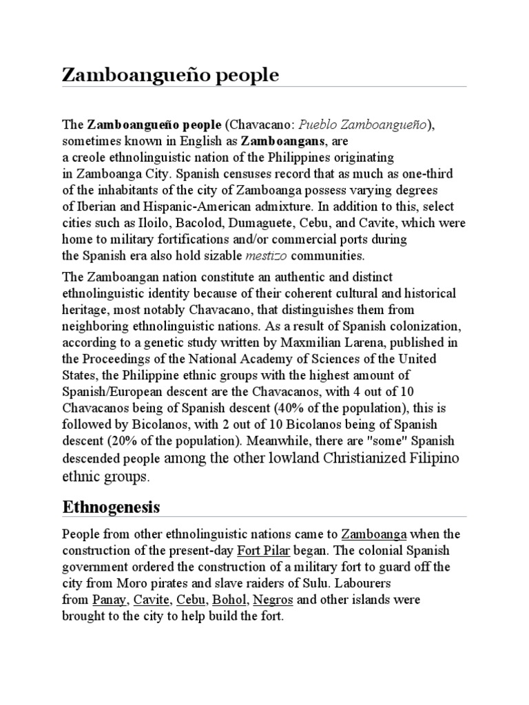 Zamboangueño People Portfolio Ucsp | PDF