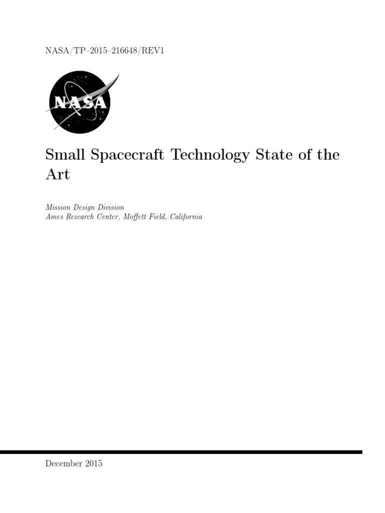 Nasa Cubesats State Of The Art Pdf Spacecraft Propulsion Attitude Control