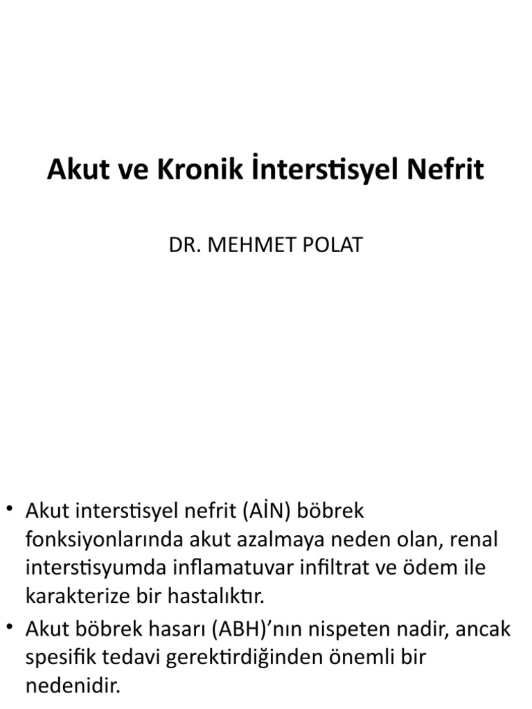 Akut İnterstisyel Nefrit | PDF