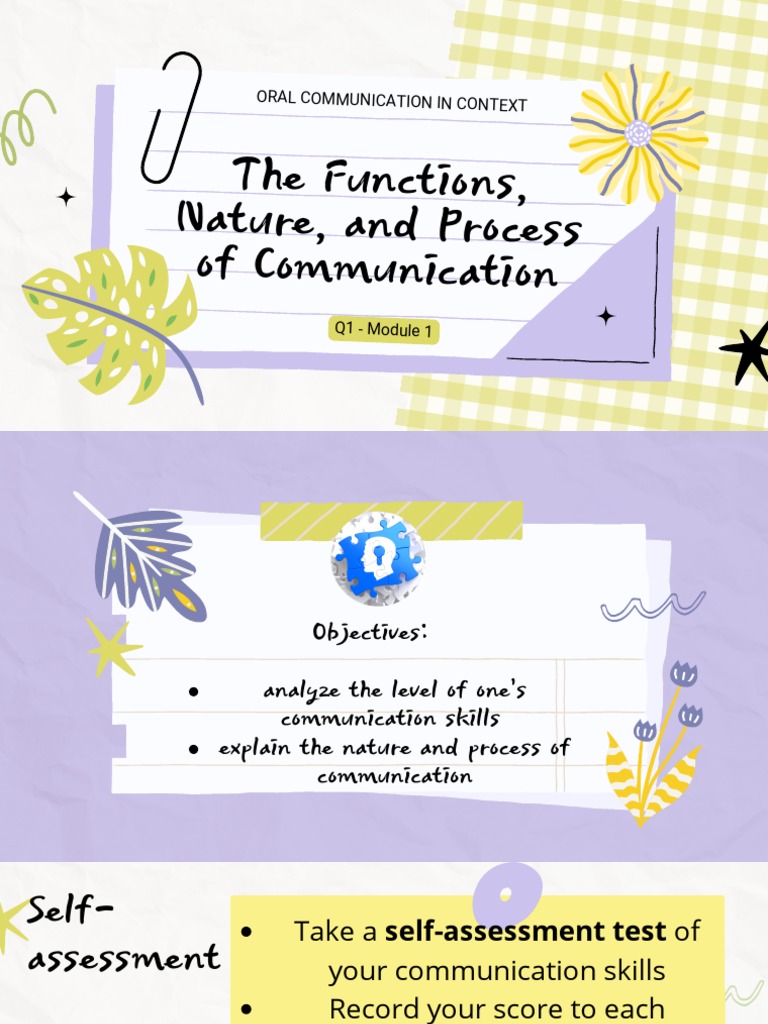 Module 1 The Functions Nature and Process of Communication 1 | PDF ...