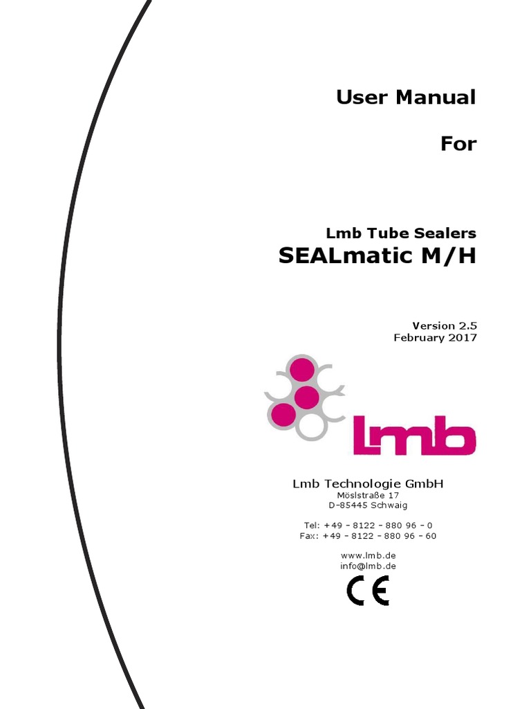 A5 User-Manual - SEALmatic M - H - V2.5 - EN | PDF | Light Emitting ...