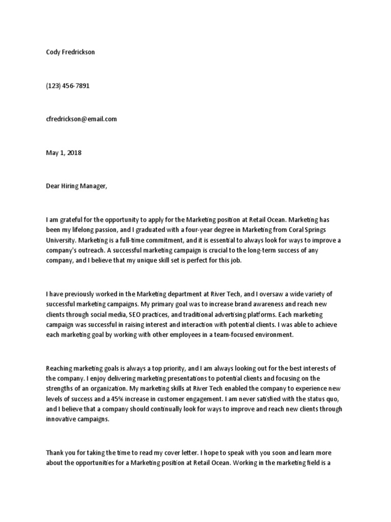 Cover Letter Example | PDF