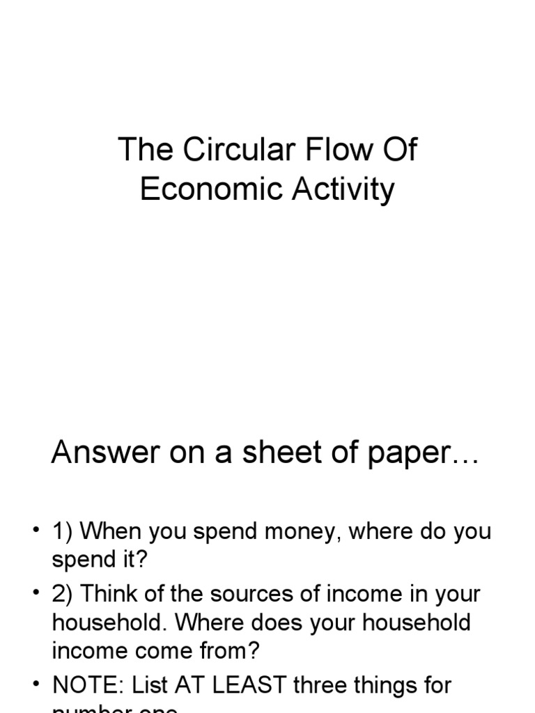 Unit 2 Lesson 6 Circular Flow | PDF | Economics | Economies