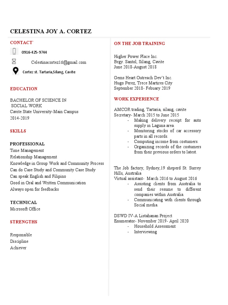 CelestinaCortez CV | PDF | Cognitive Science | Psychology