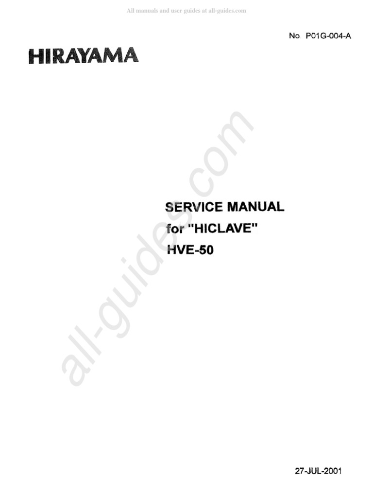 Hirayama Hiclave Hve 50 Service Manual 41 | PDF | Switch | Electrical Connector