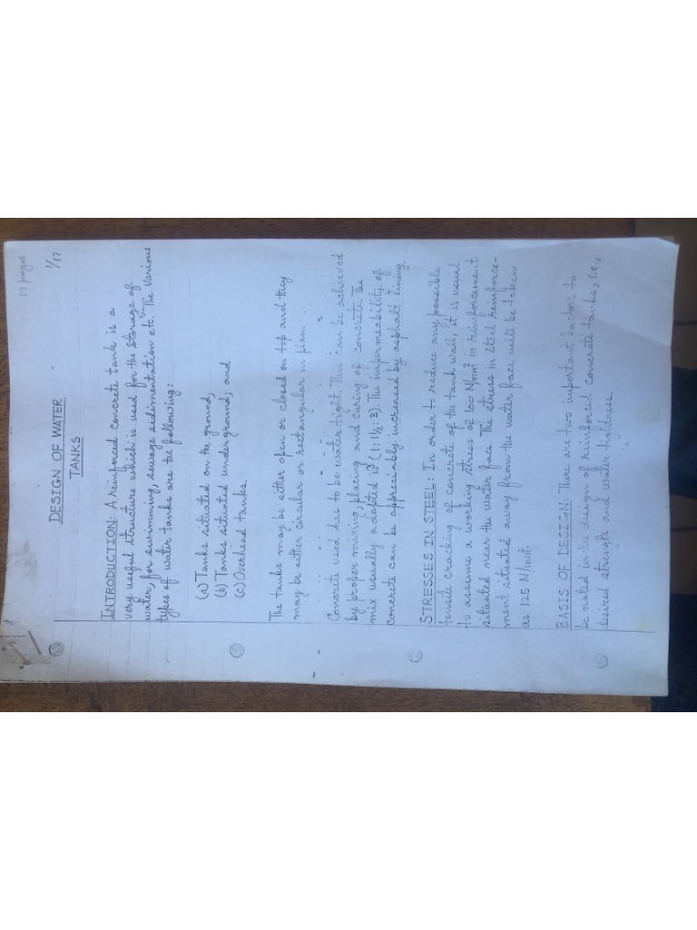 Ce418 Circular Water Tank Design | PDF