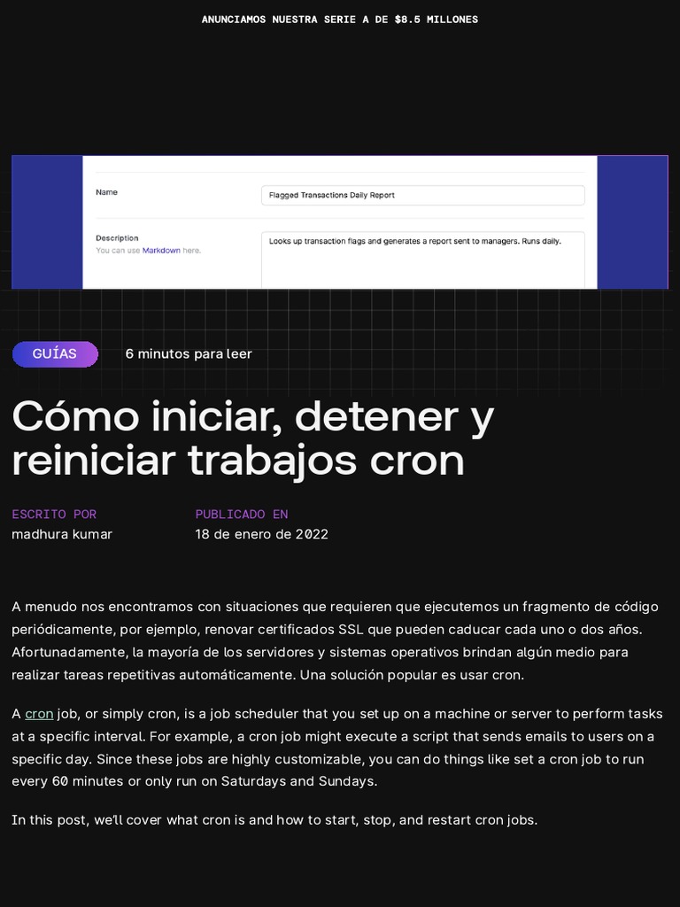 Como Iniciar, Detener y Reiniciar Trabajos CRON | PDF | Backup | Software Development