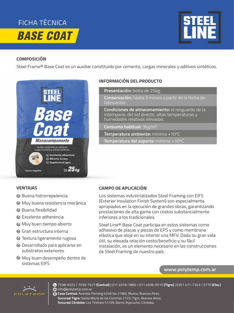 Base Coat Steel Line - Polytemp | PDF | Materiales | Química