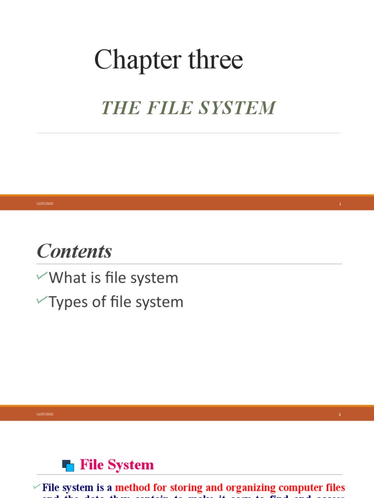 Chapter 3 The File System | PDF | File System | Computer File